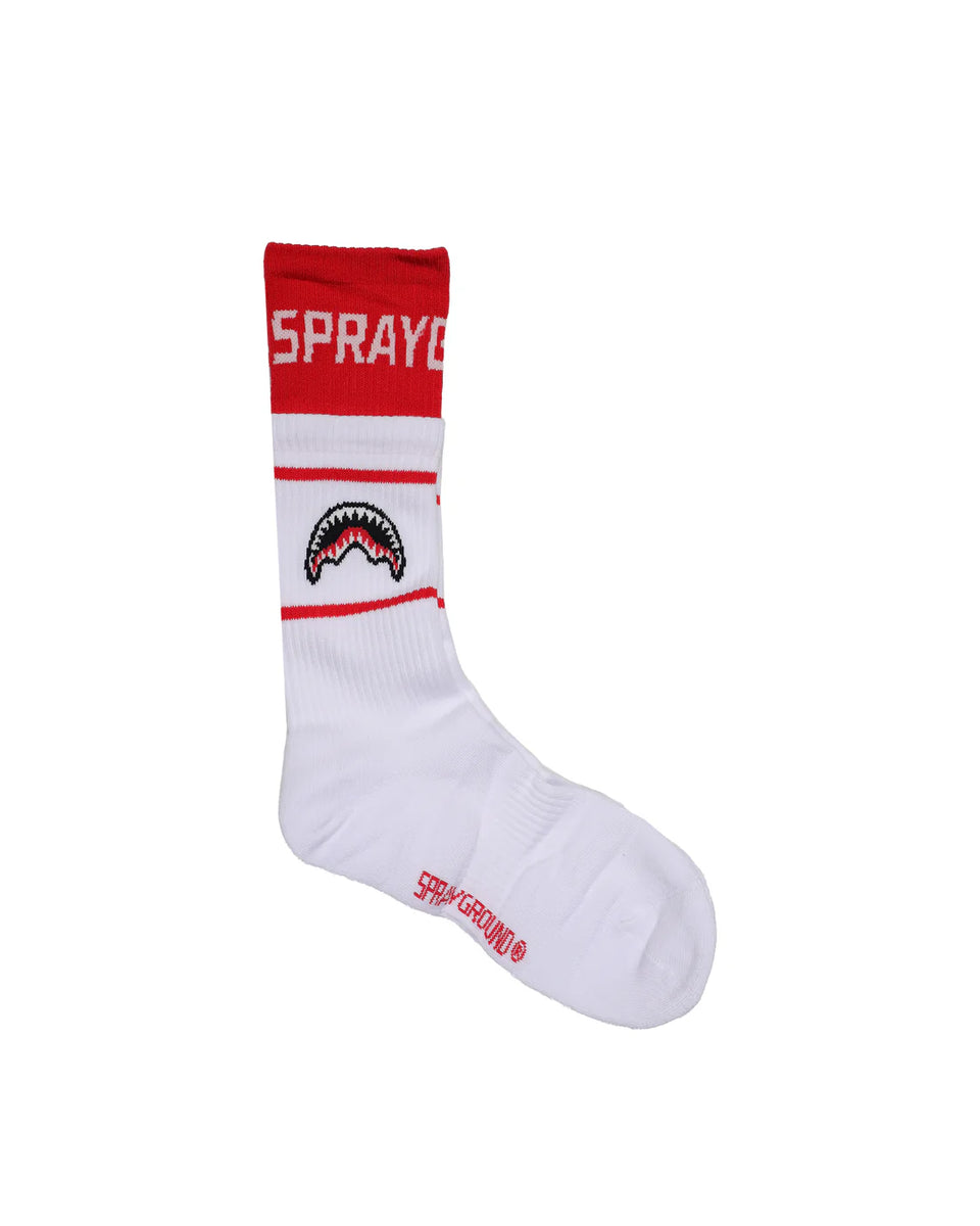 Унисекс Чорапи SPRAYGROUND RED SPRAY SOCKS WHITE – Ballistic Sport